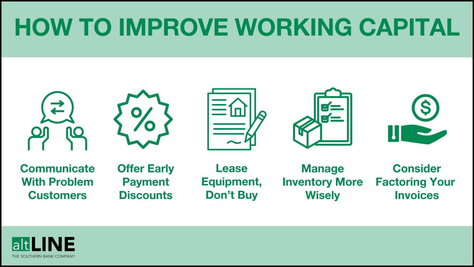 9 Ways to Improve Your Business's Working Capital | altLINE